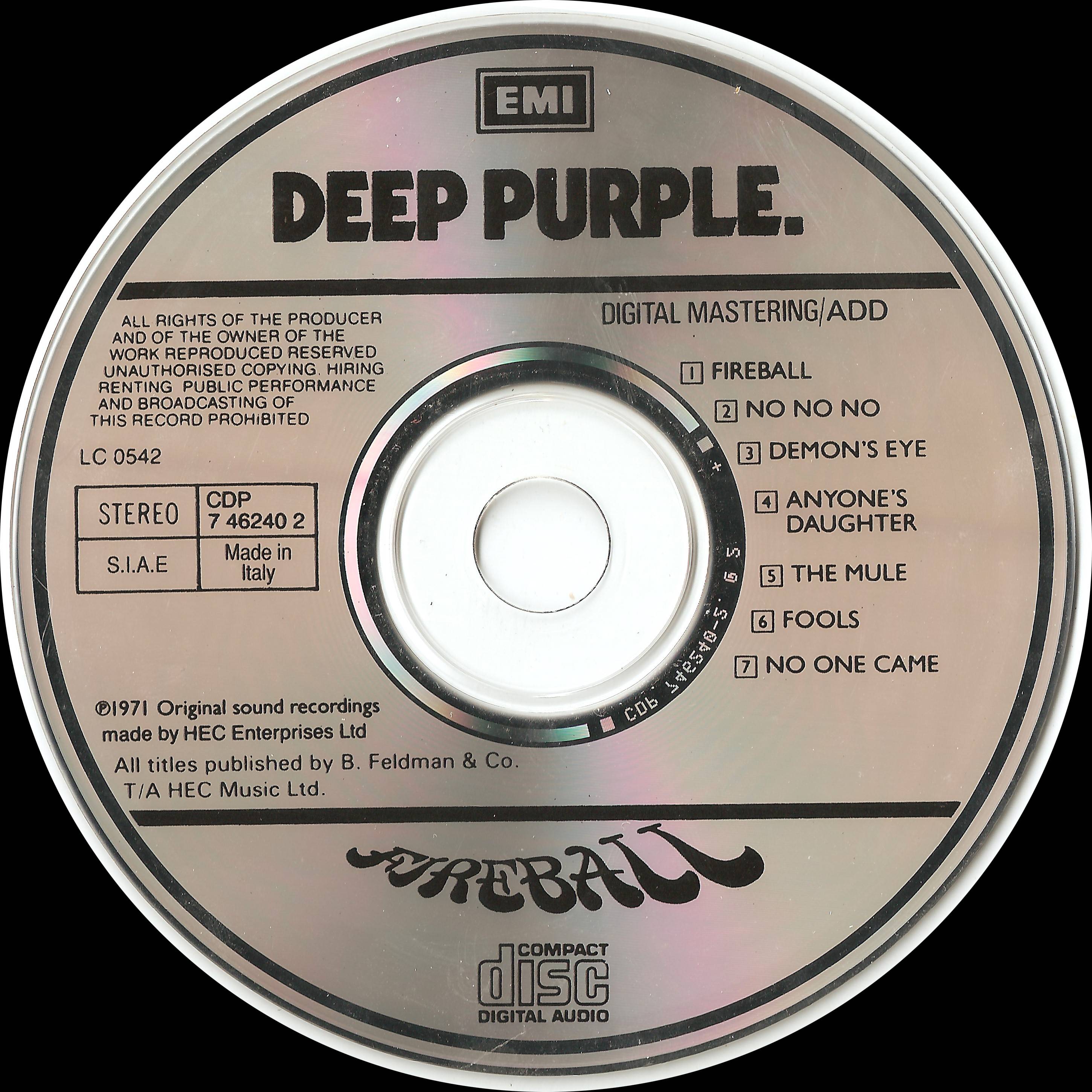 Deep Purple Fireball [cd ita] | CD Covers | Cover Century | Over 1.000. ...